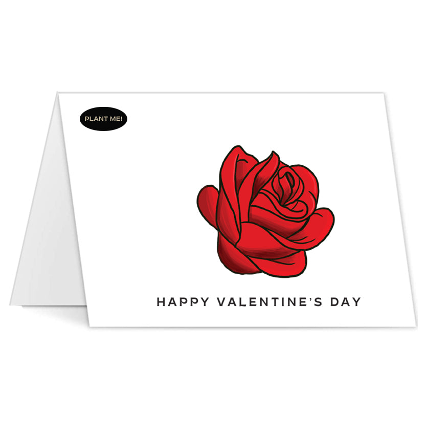 Rose Valentines Day Card – Plantable Greetings