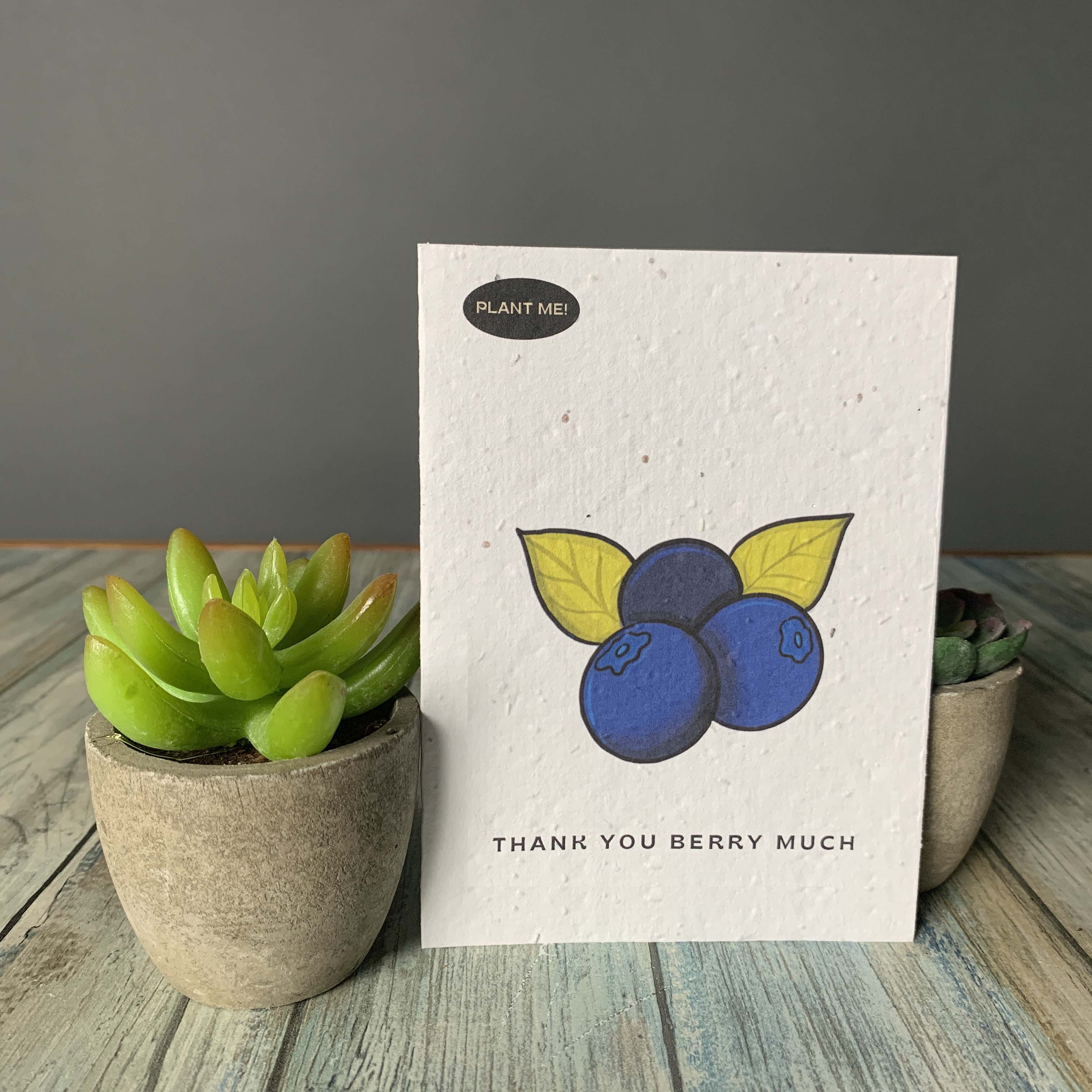 Thank You Berry Much Plantable Greeting Card – Plantable Greetings