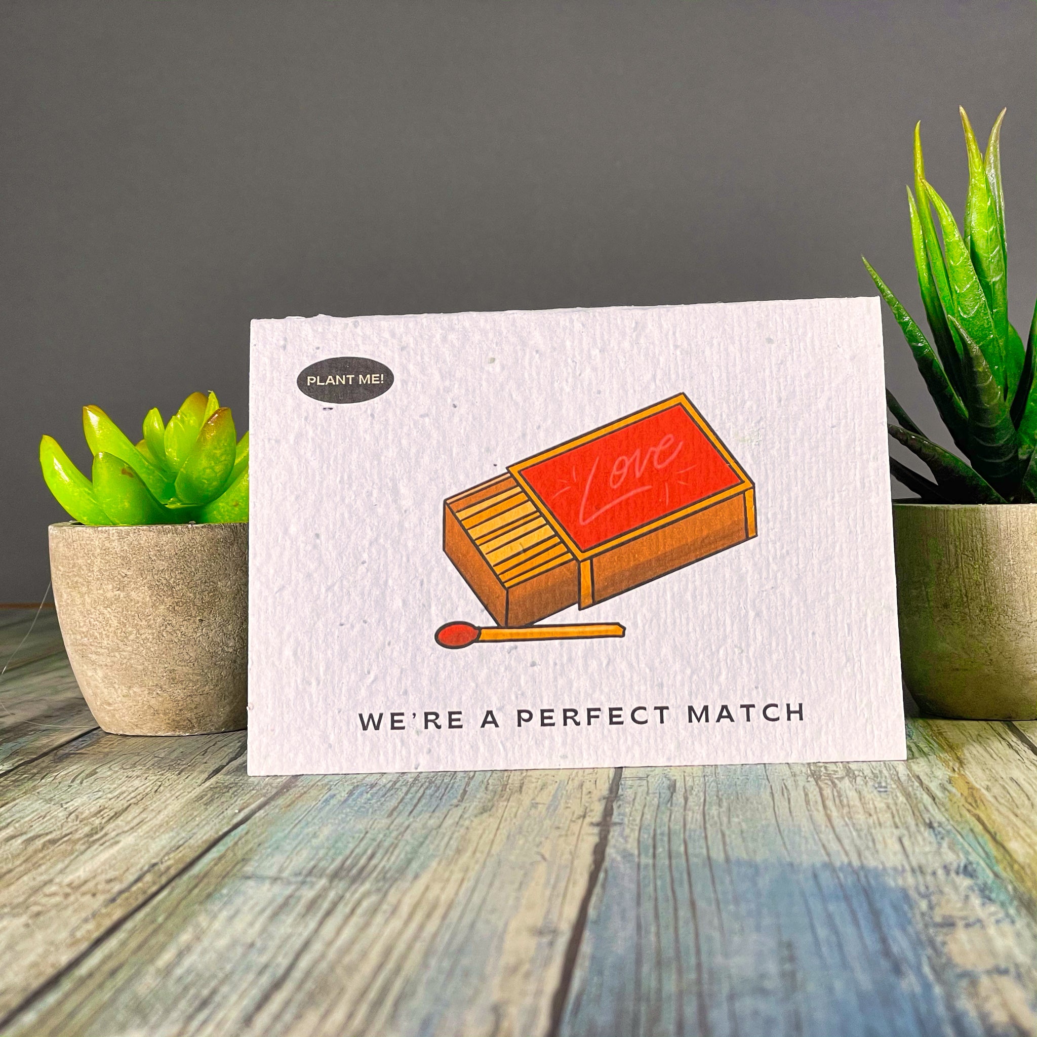 The Perfect Match Valentines Day Card – Plantable Greetings