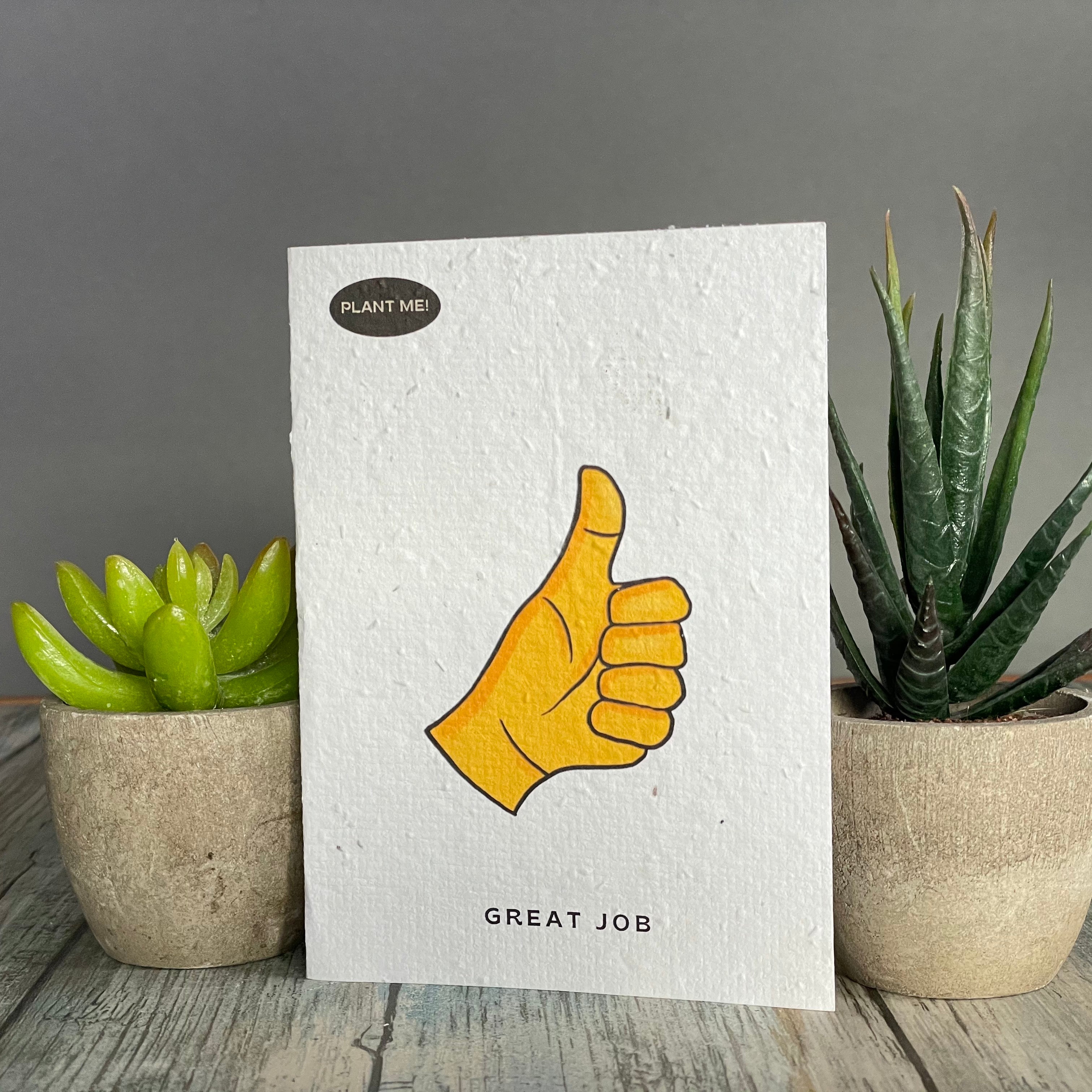 Thumbs Up Congratulations Plantable Greeting Card – Plantable Greetings