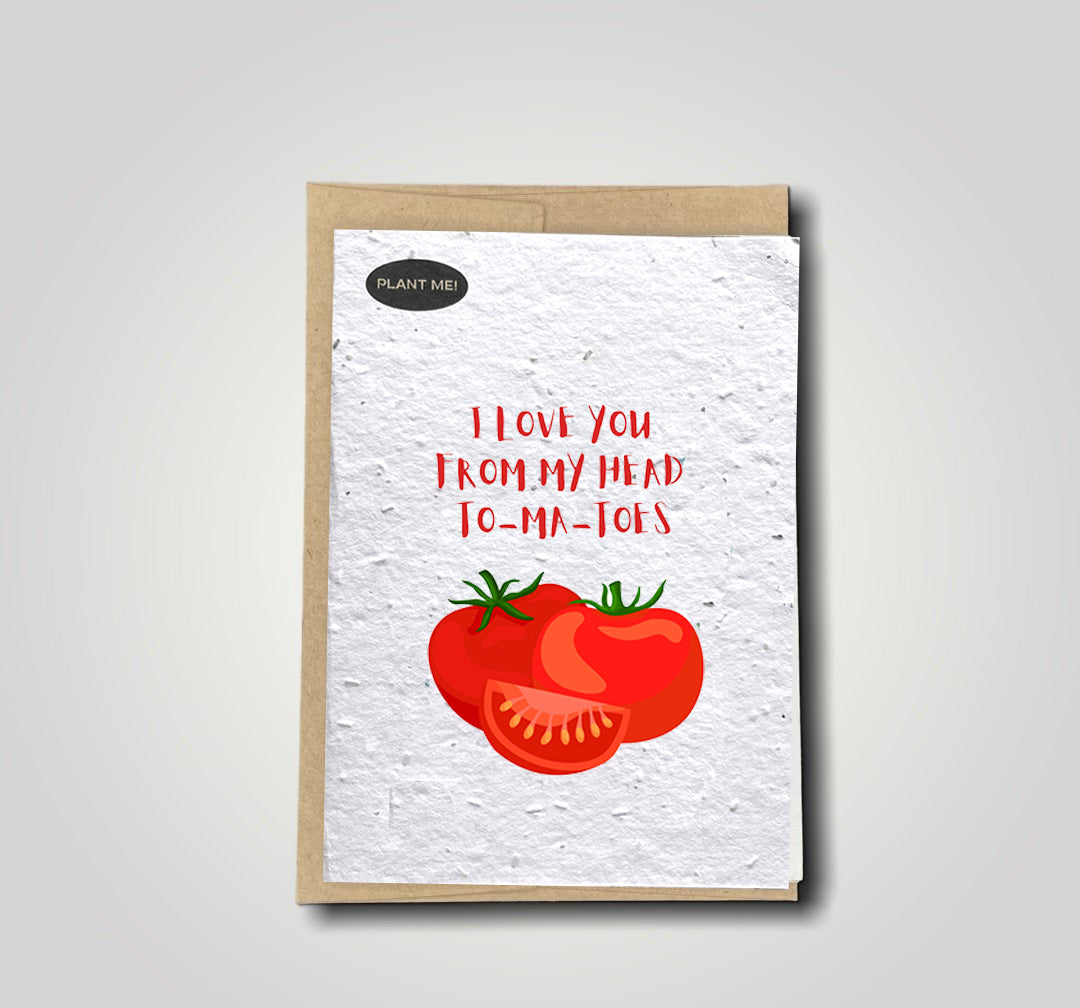 I Love You From My Head To Ma Toes Plantable Valentines Day Card ...